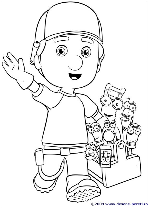 Handy Manny - DESENE DE PRINTAT SI COLORAT pentru copii