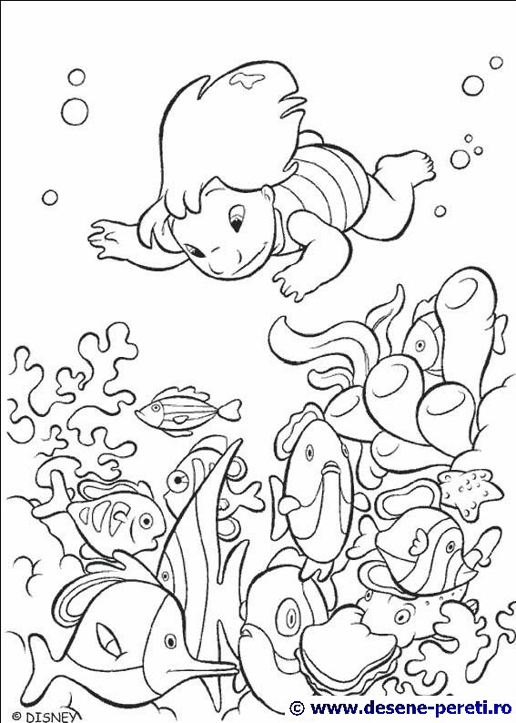 Lilo si Stitch - DESENE DE PRINTAT SI COLORAT pentru copii