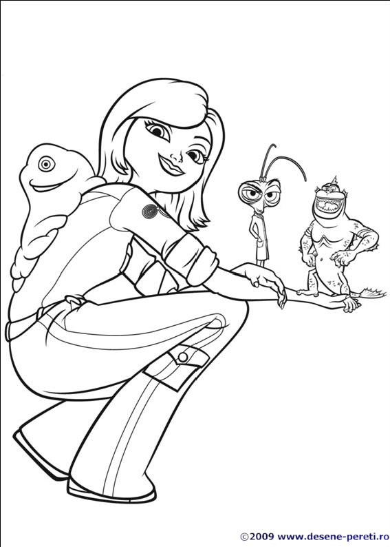 Monsters Aliens - DESENE DE PRINTAT SI COLORAT pentru copii