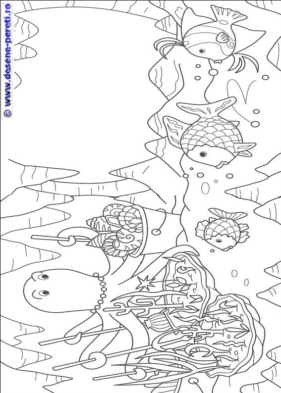 Pestele Curcubeu - PLANSE DE COLORAT