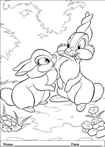 Bambi - Planse de colorat si educative