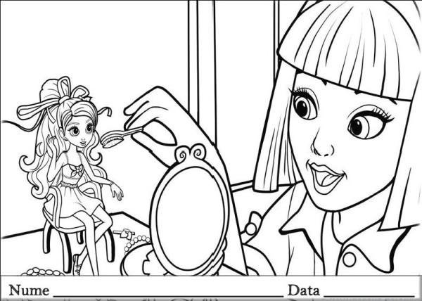 Barbie - Planse de colorat si educative