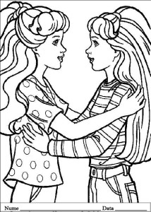 Barbie - Planse de colorat si educative