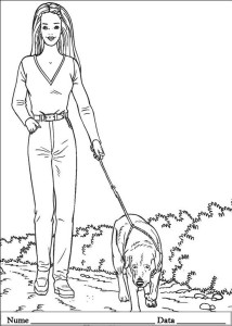 Barbie - Planse de colorat si educative