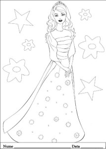 Barbie – Planse de colorat si educative