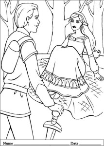 Barbie - Planse de colorat si educative