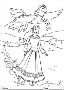 Barbie - Planse de colorat si educative