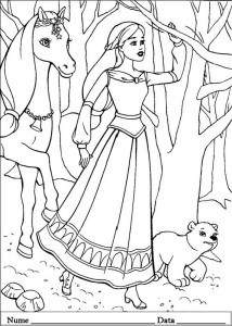 Barbie - Planse de colorat si educative