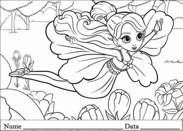 Barbie - Planse de colorat si educative