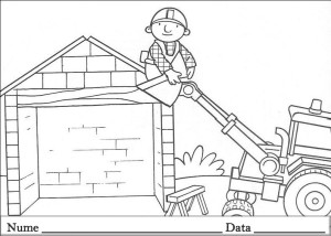 Bob constructorul - Planse de colorat si educative