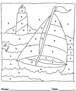 Coloreaza dupa numere - Planse de colorat si educative