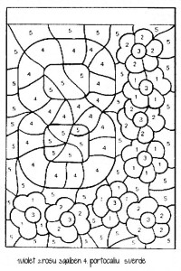 Coloreaza dupa numere - Planse de colorat si educative