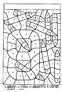 Coloreaza dupa numere - Planse de colorat si educative