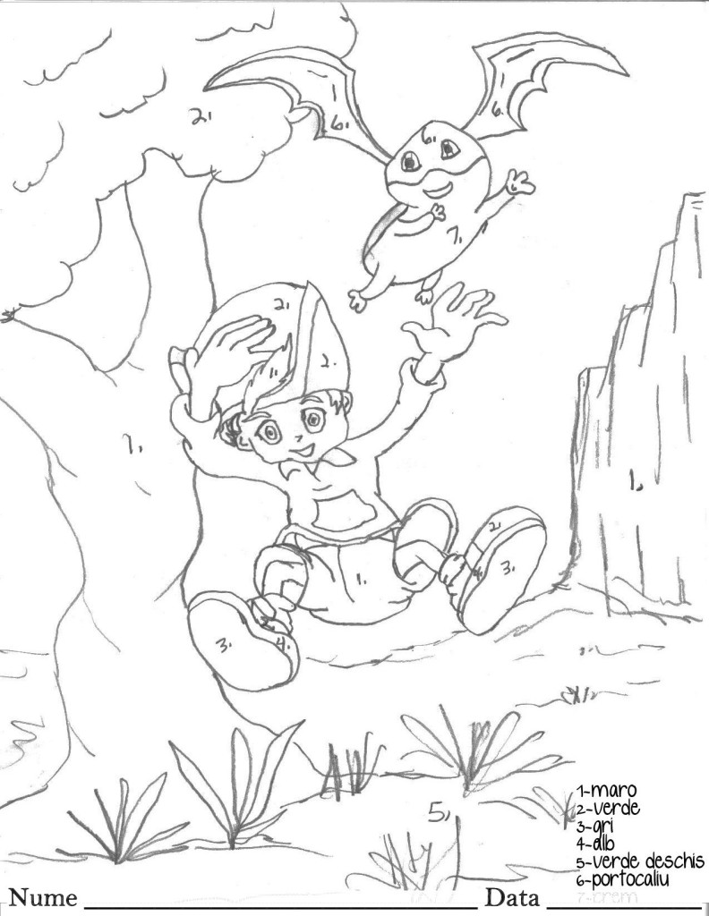 Coloreaza dupa numere - Planse de colorat si educative