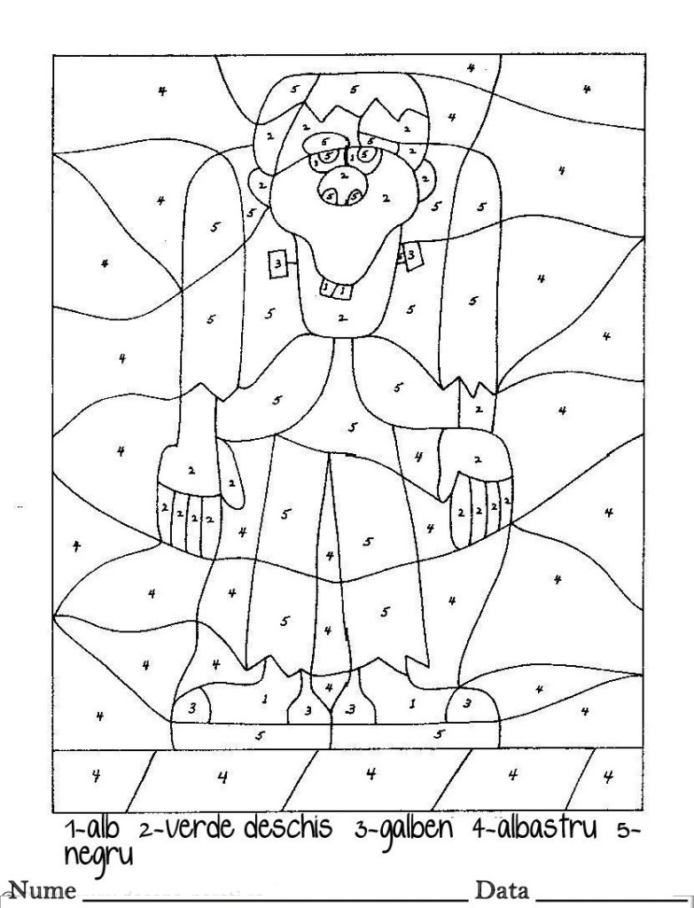 Coloreaza dupa numere - Planse de colorat si educative