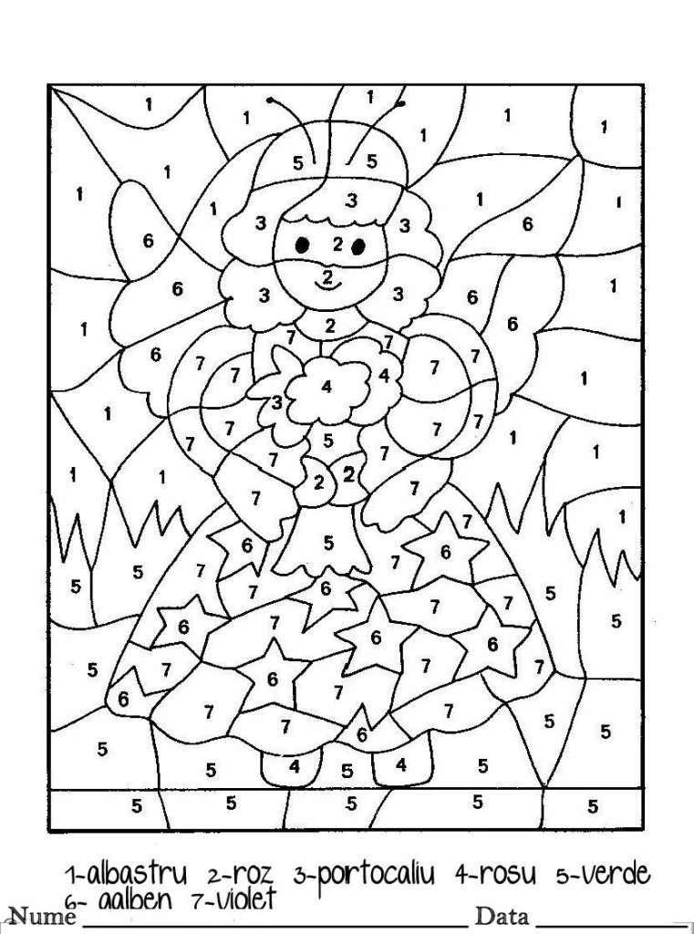 Coloreaza dupa numere - Planse de colorat si educative