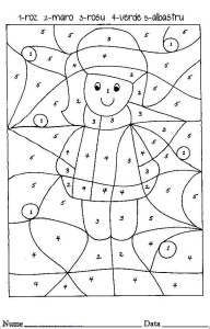 Coloreaza dupa numere - Planse de colorat si educative