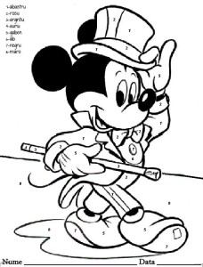 Coloreaza dupa numere - Planse de colorat si educative