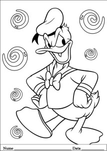 Donald - Planse de colorat si educative