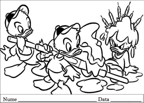 Donald - Planse de colorat si educative