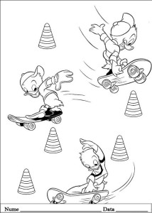 Donald - Planse de colorat si educative