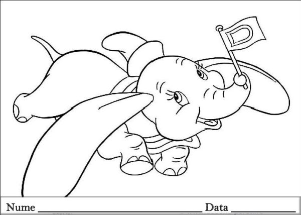 Dumbo - Planse de colorat si educative