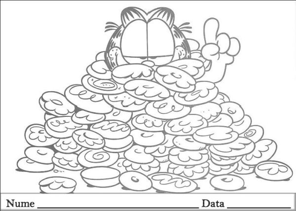 Garfield – Planse de colorat si educative