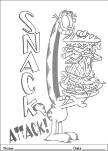 Garfield – Planse de colorat si educative