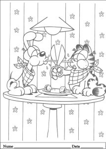 Garfield – Planse de colorat si educative