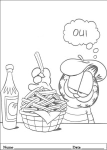 Garfield – Planse de colorat si educative