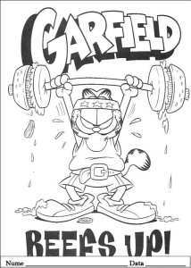 Garfield - Planse de colorat si educative