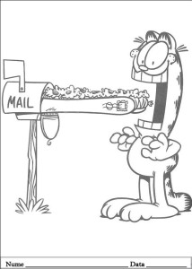 Garfield - Planse de colorat si educative