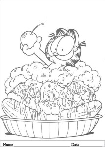 Garfield - Planse de colorat si educative