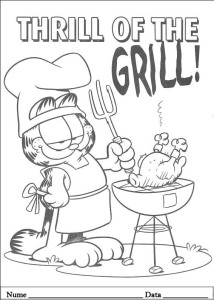 Garfield - Planse de colorat si educative