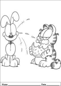 Garfield - Planse de colorat si educative