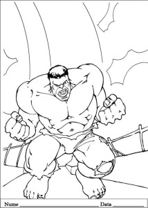 HULK (22) - Planse de colorat si educative