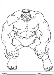 Hulk - Planse de colorat si educative