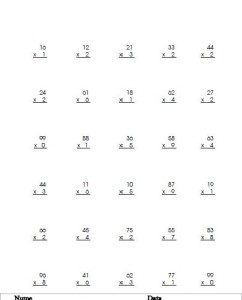 Inmultiri - Planse de colorat si educative