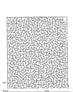 Labirint - Planse de colorat si educative