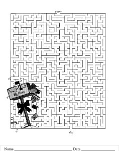 Labirint - Planse de colorat si educative