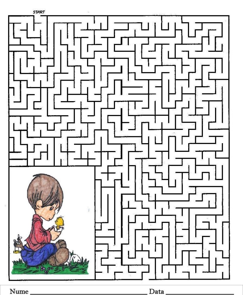 Labirint - Planse de colorat si educative