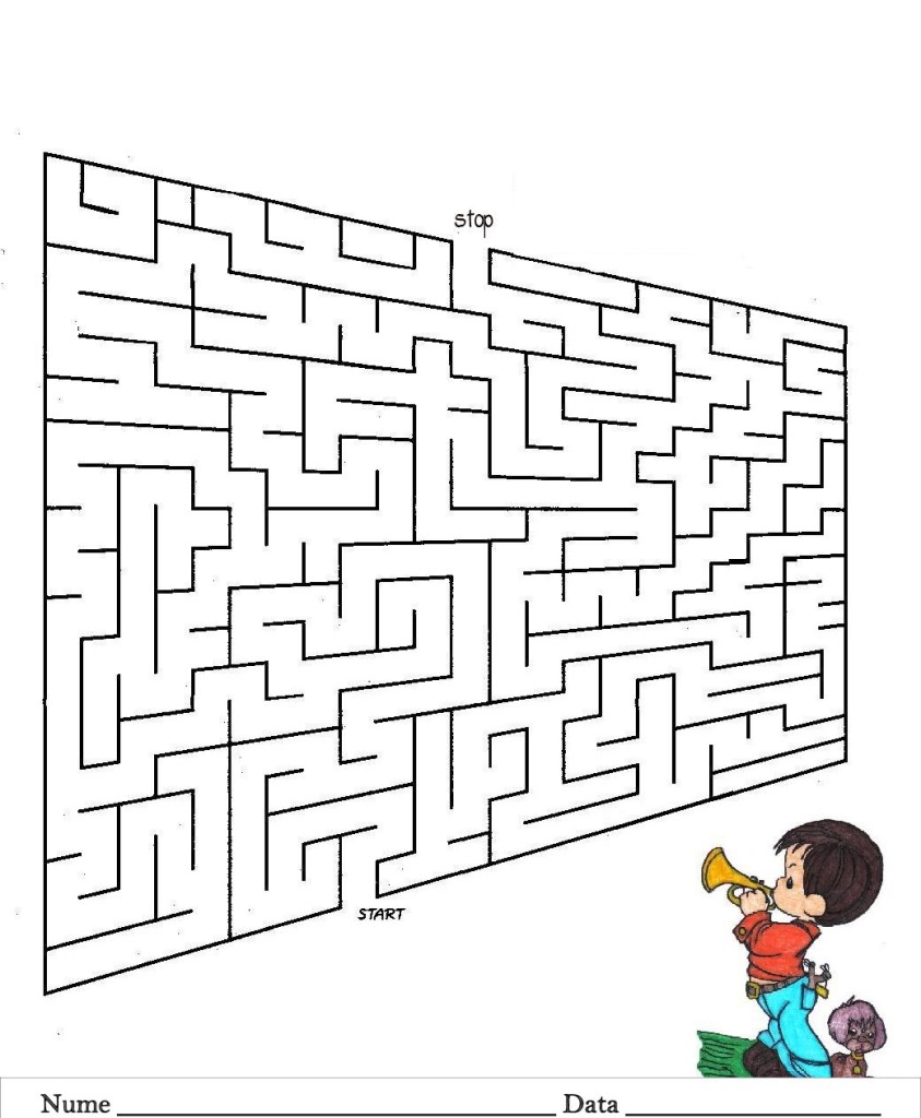 Labirint - Planse de colorat si educative
