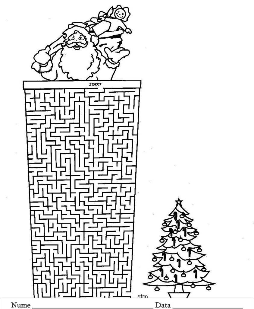 Labirint - Planse de colorat si educative