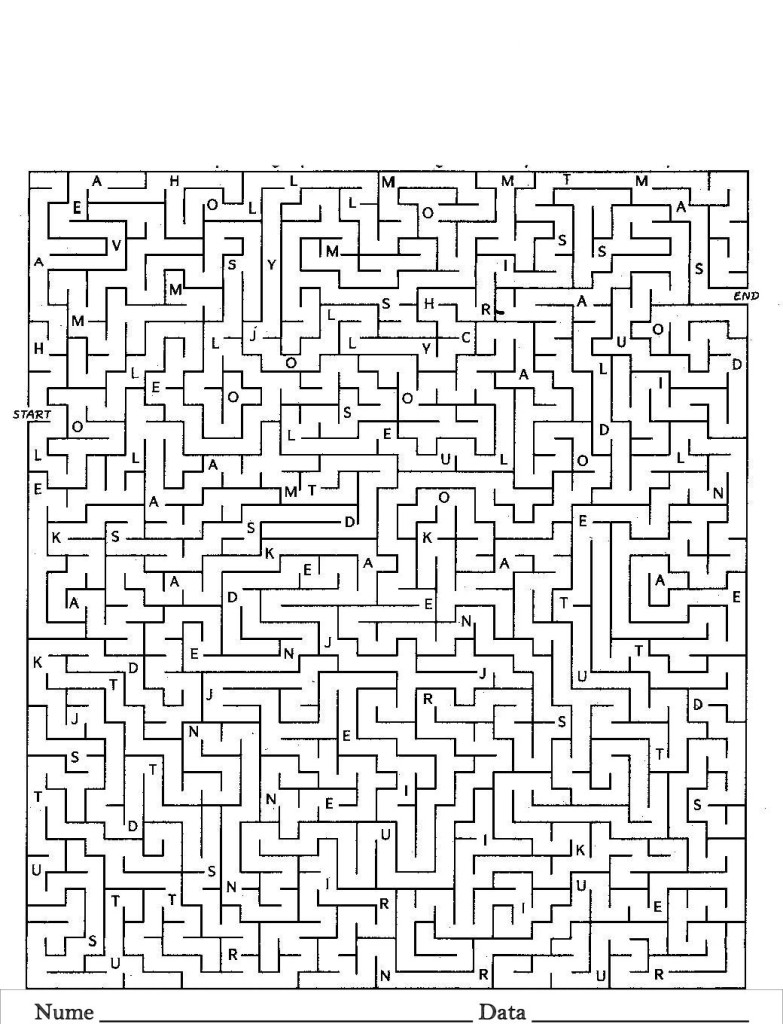 Labirint - Planse de colorat si educative