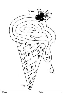 Labirint - Planse de colorat si educative