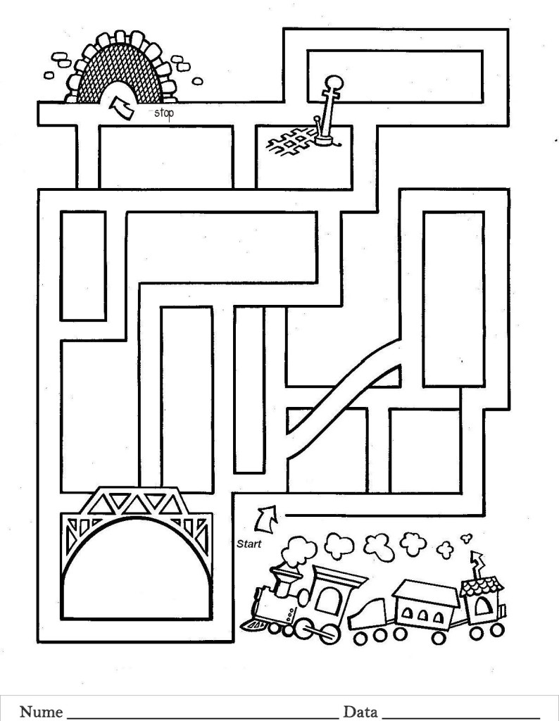 Labirint - Planse de colorat si educative