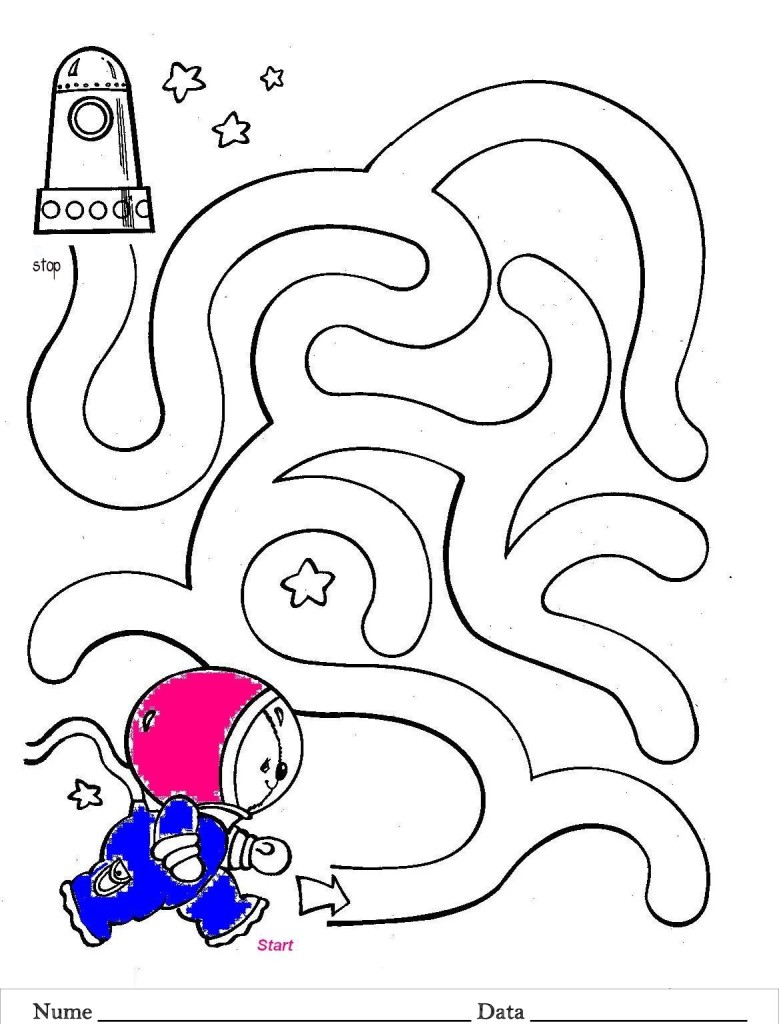 Labirint - Planse de colorat si educative