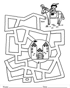 Labirint - Planse de colorat si educative