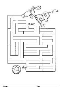 Labirint - Planse de colorat si educative