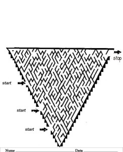 Labirint - Planse de colorat si educative